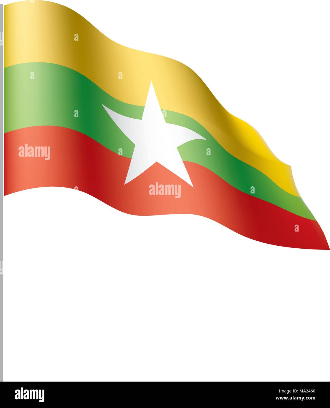 Myanmar flag, vector illustration Stock Vector Image & Art - Alamy