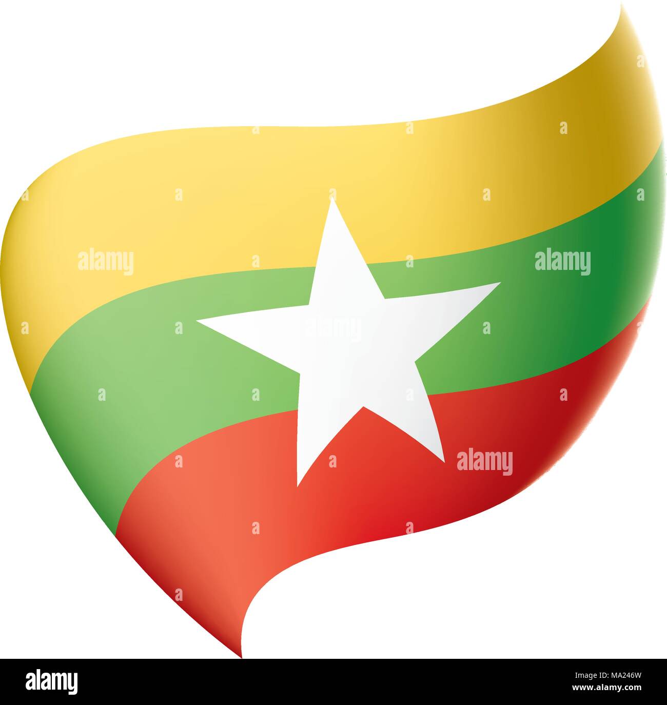 Myanmar flag, vector illustration Stock Vector Image & Art - Alamy