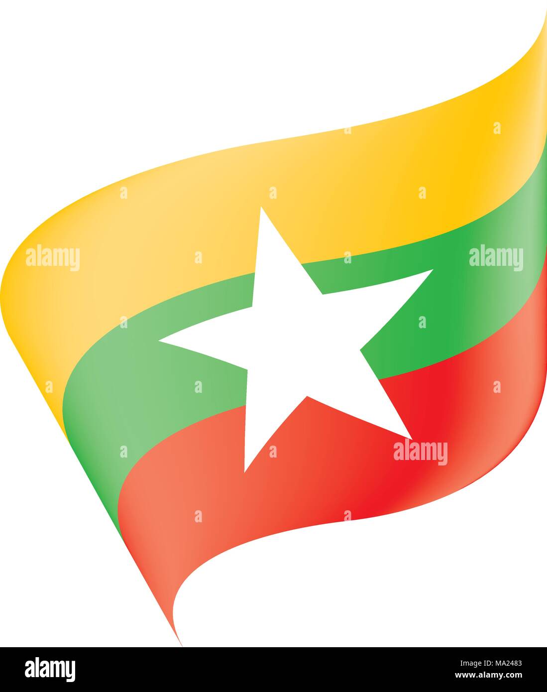 Myanmar flag, vector illustration Stock Vector Image & Art - Alamy
