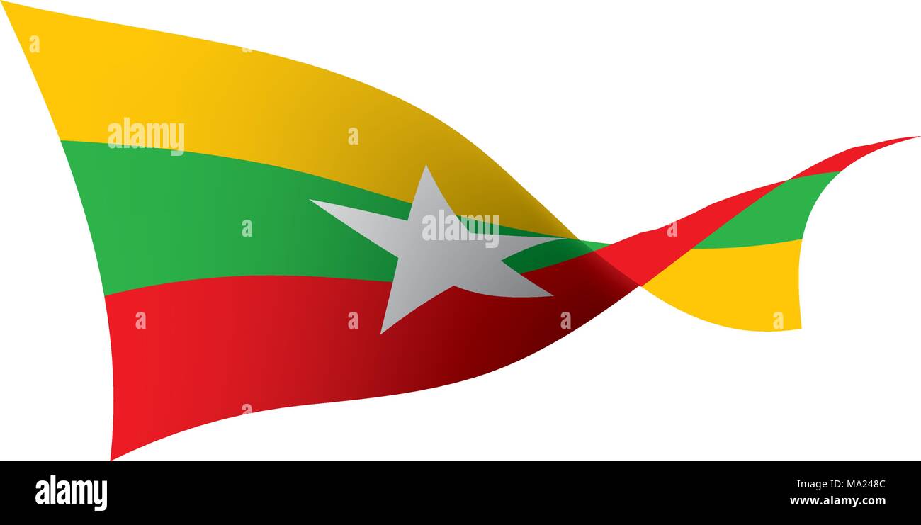 Myanmar flag, vector illustration Stock Vector Image & Art - Alamy