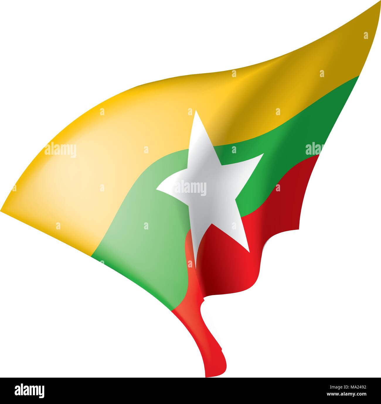Myanmar flag, vector illustration Stock Vector Image & Art - Alamy