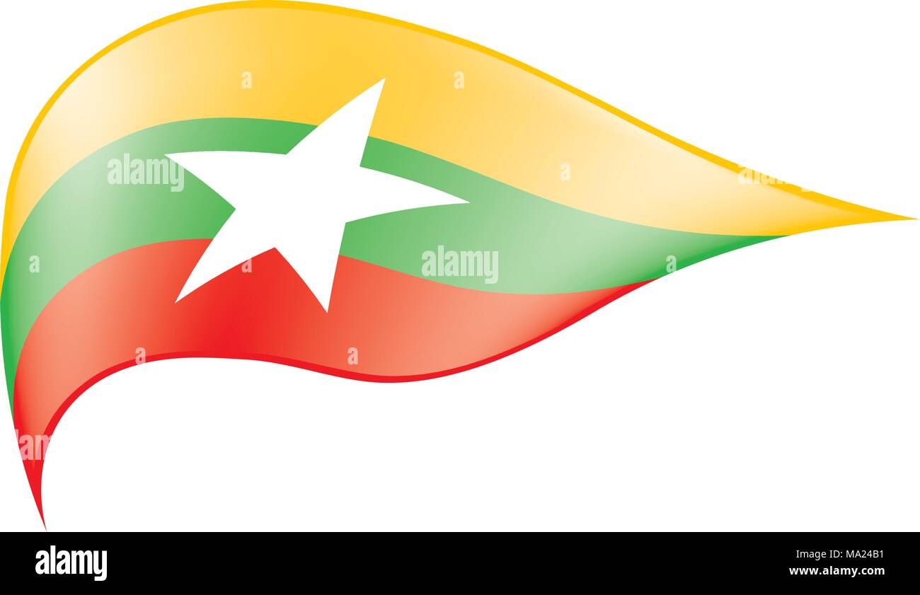 Myanmar flag, vector illustration Stock Vector Image & Art - Alamy