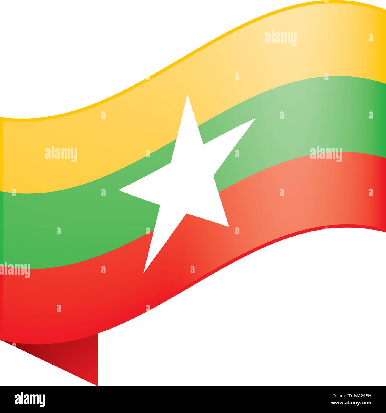 Myanmar flag, vector illustration Stock Vector Image & Art - Alamy