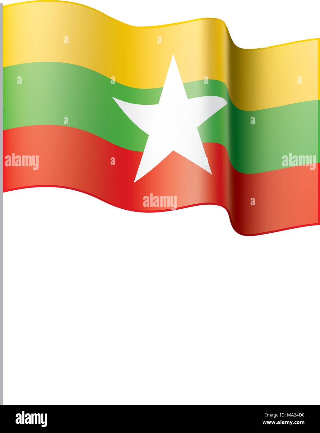 Myanmar flag, vector illustration Stock Vector Image & Art - Alamy