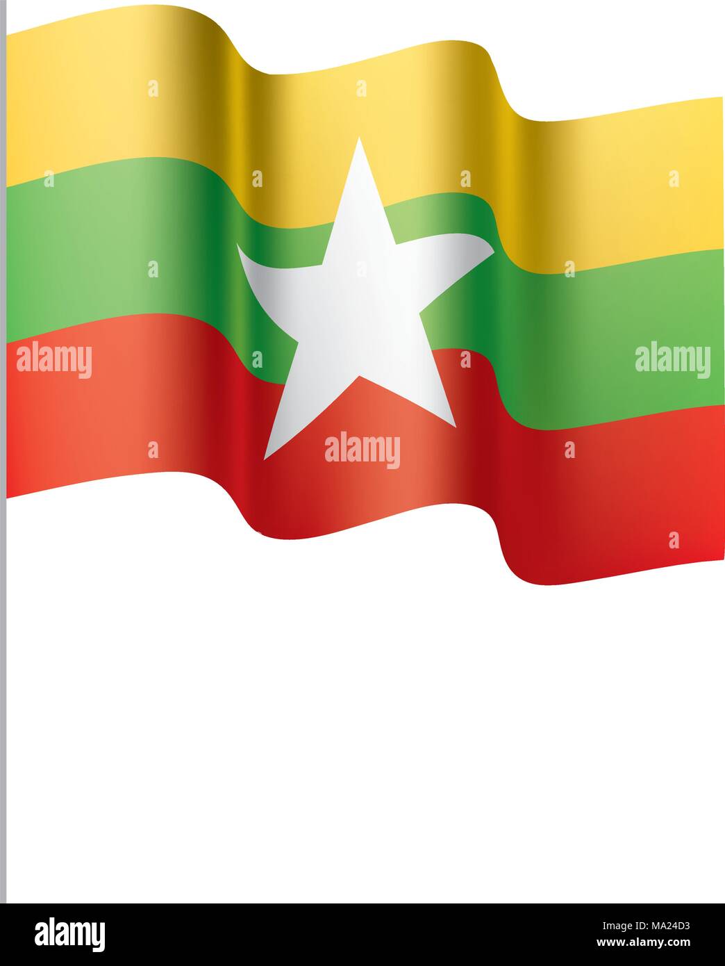 Myanmar flag, vector illustration Stock Vector Image & Art - Alamy