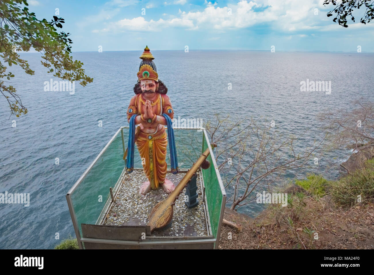 Hindu statue at Koneswaram temple in Trincomalee, an important hindu ...