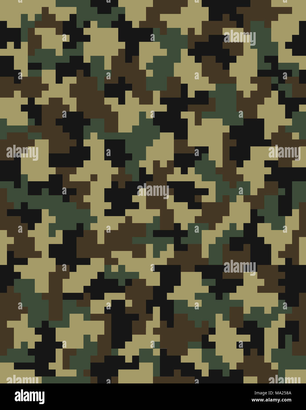 Seamless digital fashion camouflage pattern, vector background Stock ...