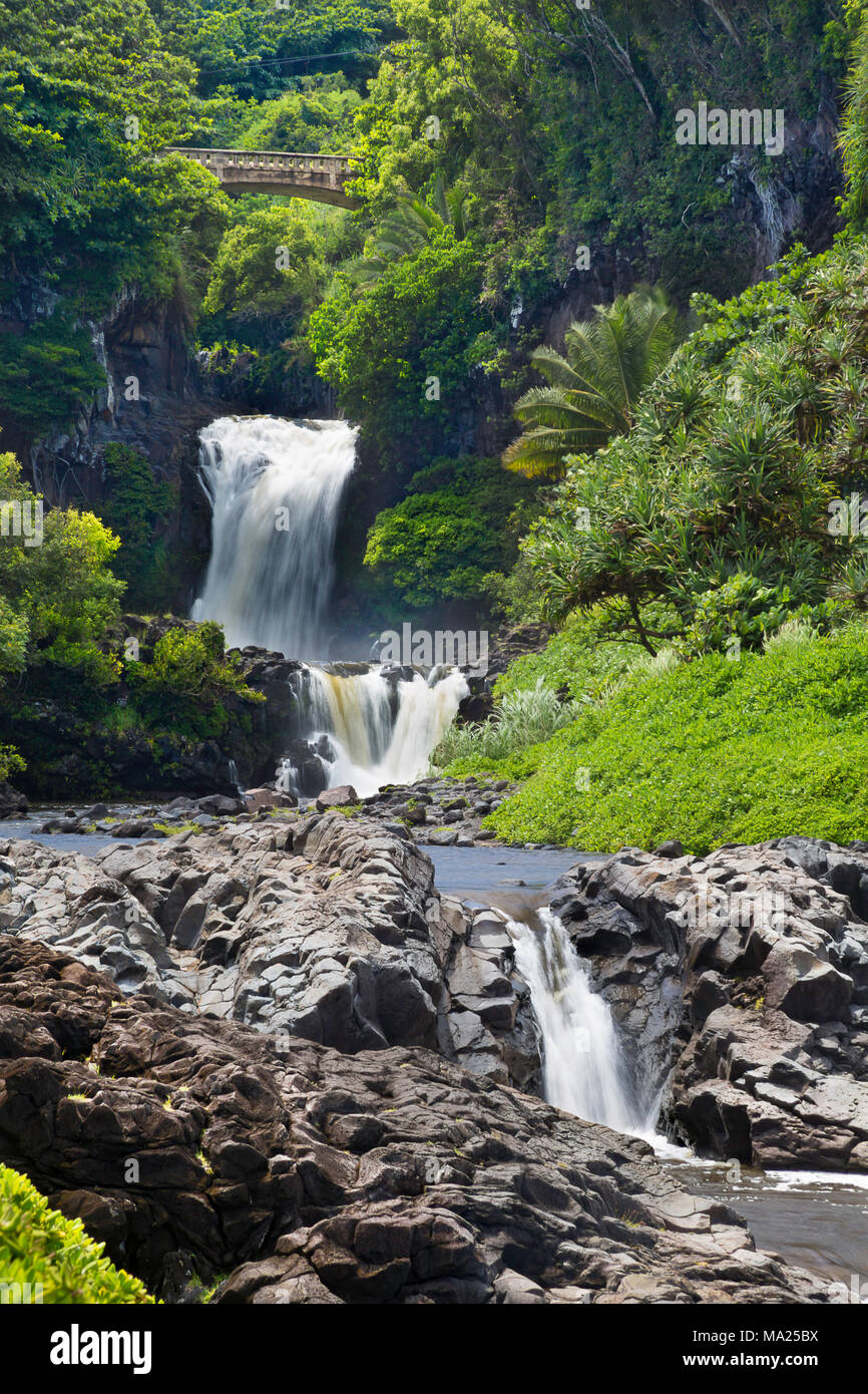 Oheo Gulch in Kipahulu is located in Haleakala National Park and often ...