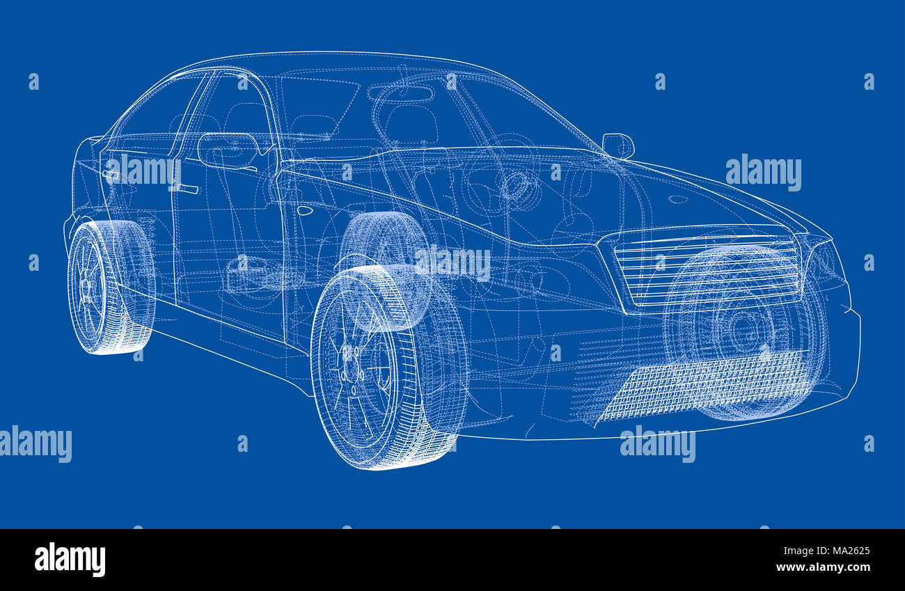 Concept car outline Stock Photo - Alamy