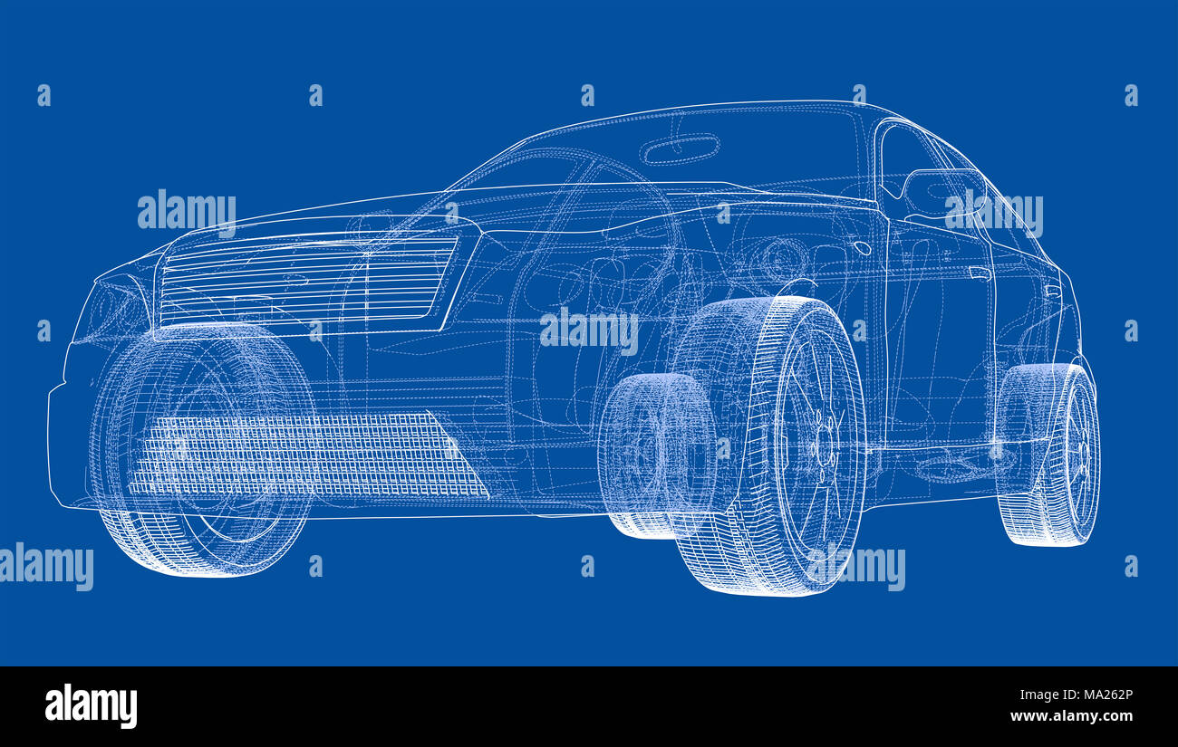 Abstract car outline hi-res stock photography and images - Alamy