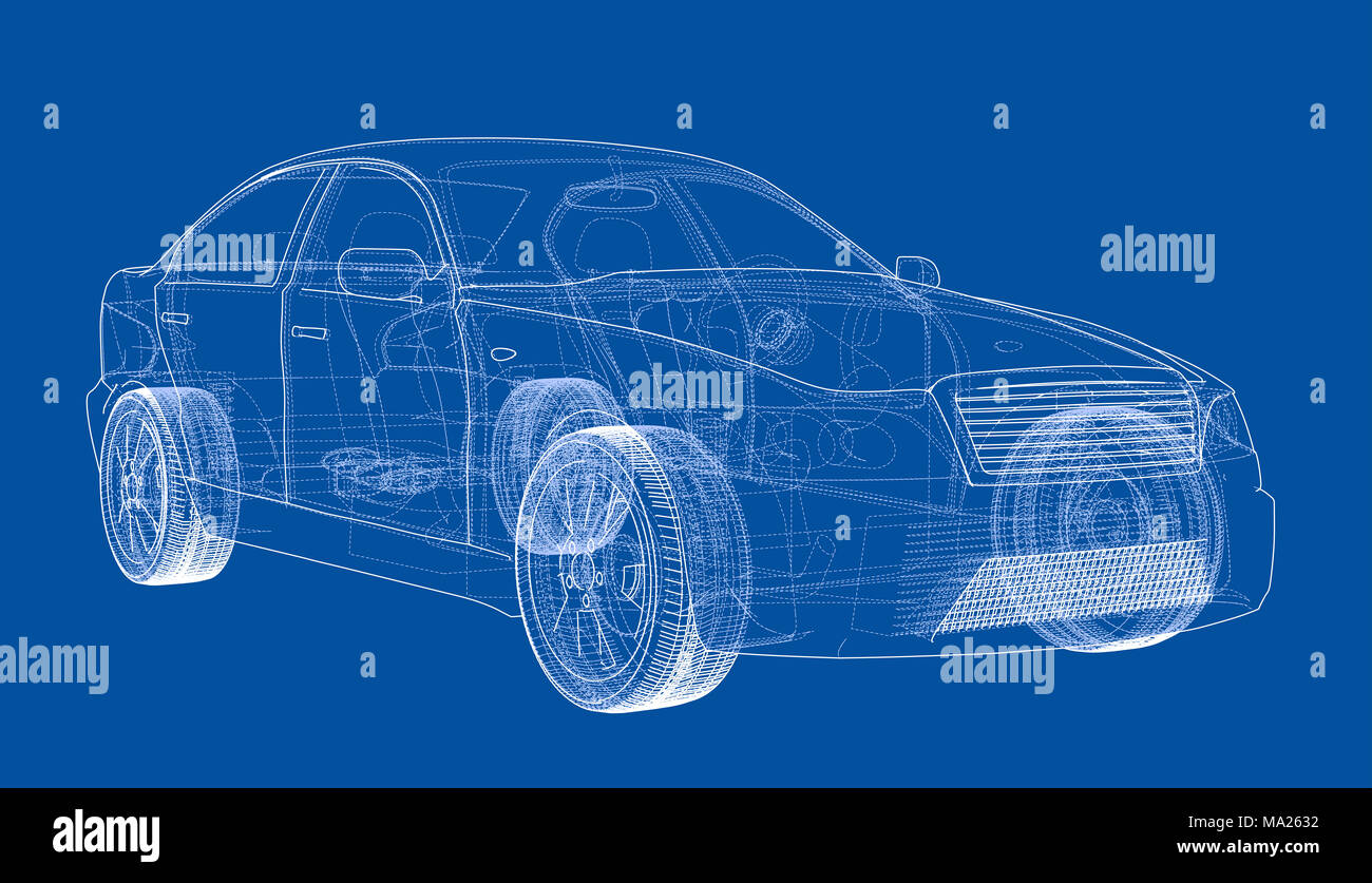 Concept car outline Stock Photo - Alamy