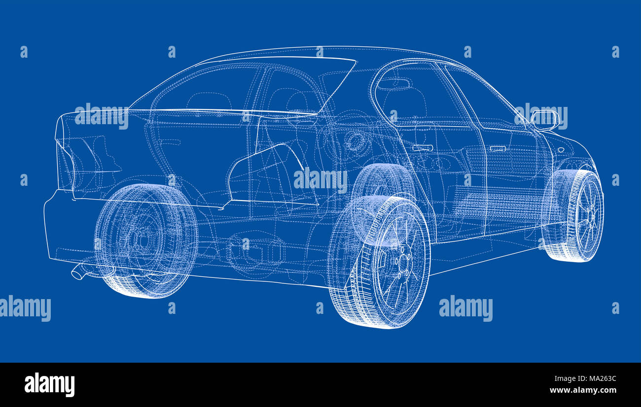 Abstract car outline hi-res stock photography and images - Alamy