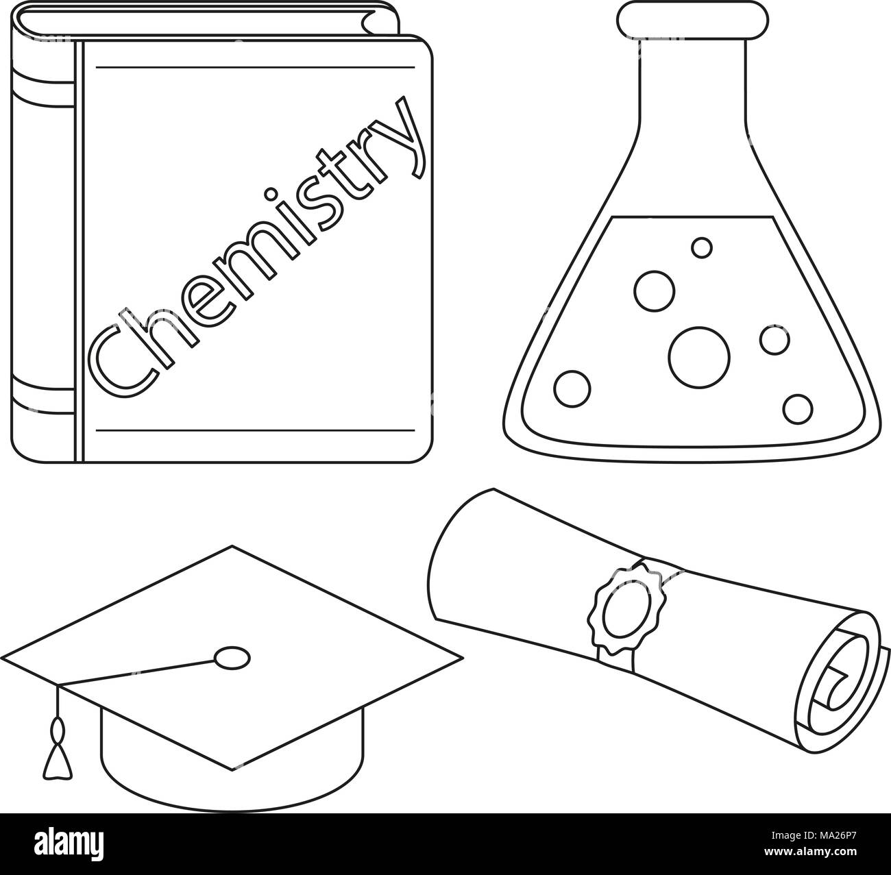 High school chemistry student Stock Vector Images - Alamy