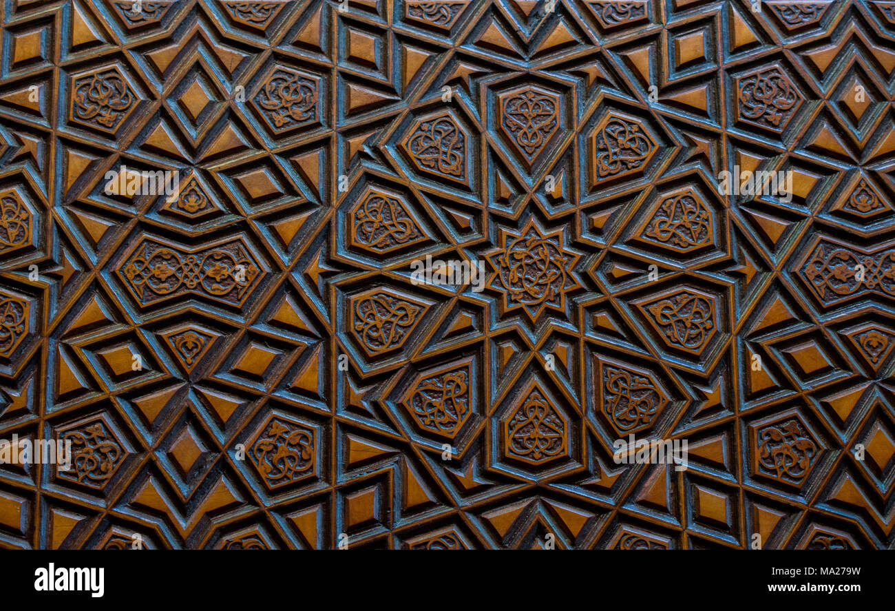 Ottoman Turkish art with geometric patterns in view Stock Photo - Alamy