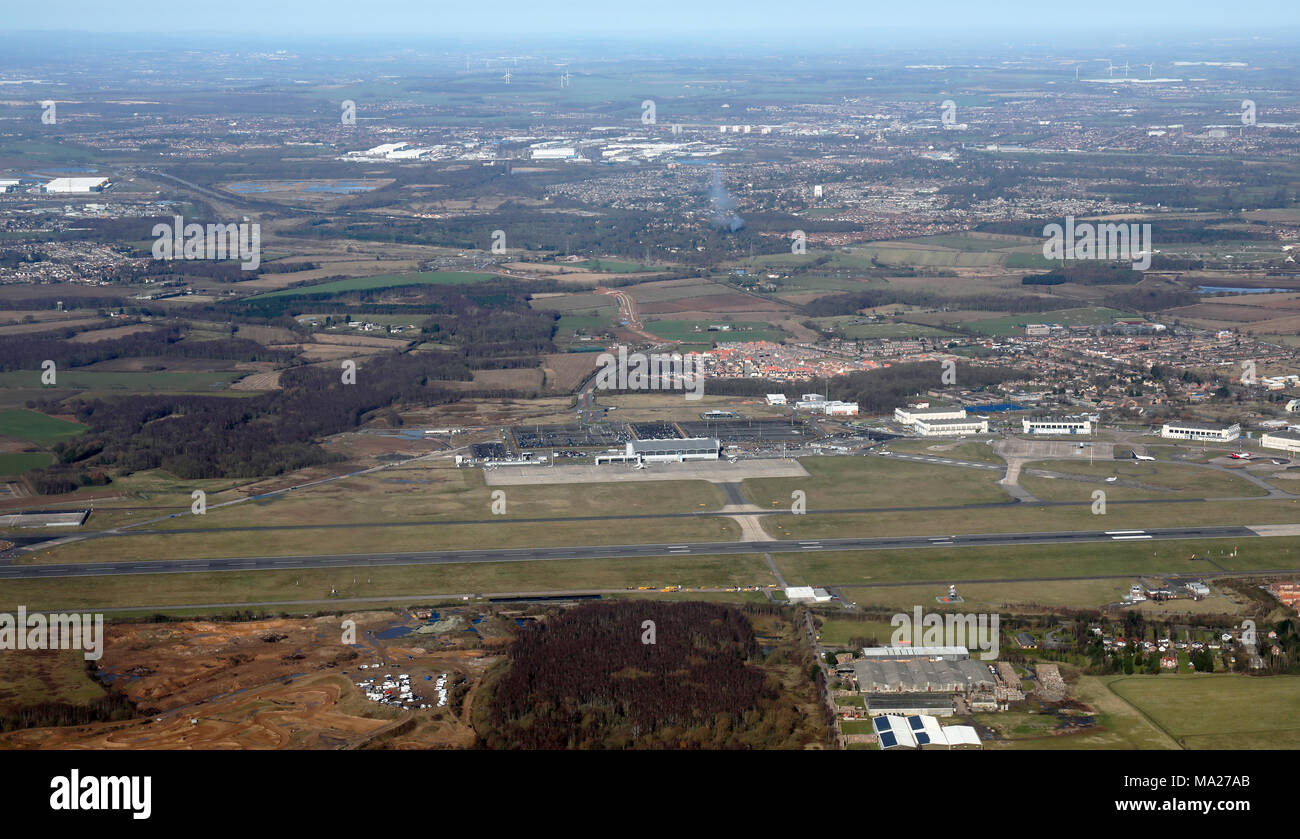 aerial view of Doncaster Sheffield Airport Stock Photo - Alamy