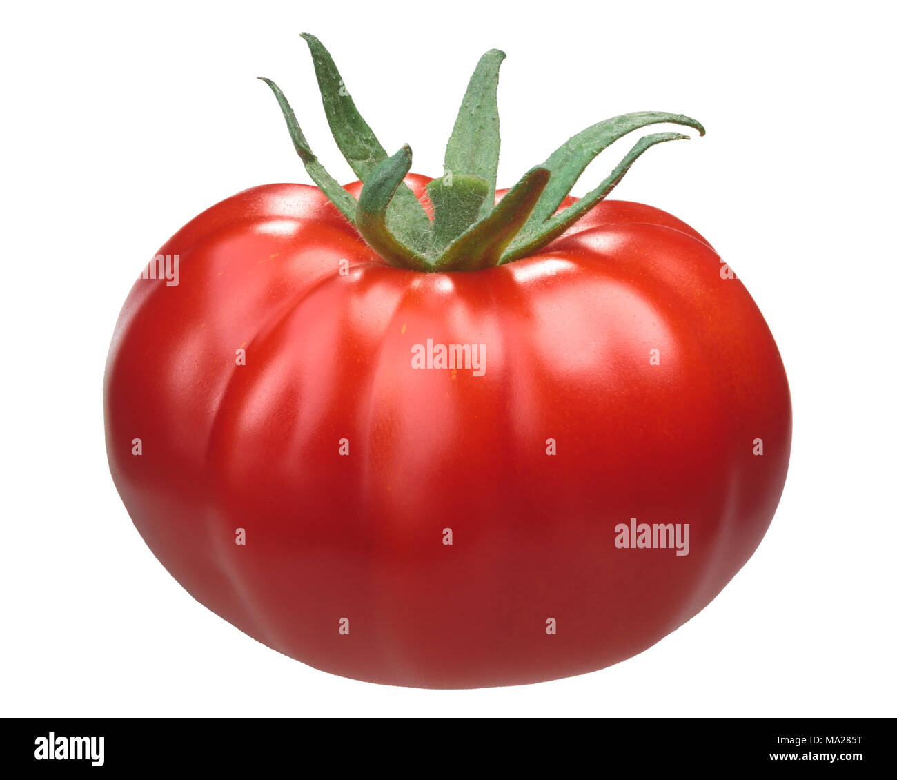 Pantano Romanesco, a heirloom Roman tomato, ribbed Stock Photo - Alamy