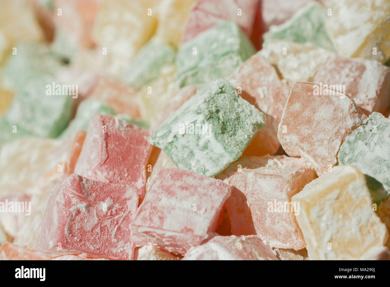 Load of traditional turkish delight lokum candy Stock Photo - Alamy