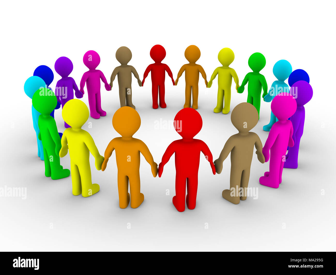 Different colored 3d people hi-res stock photography and images - Alamy