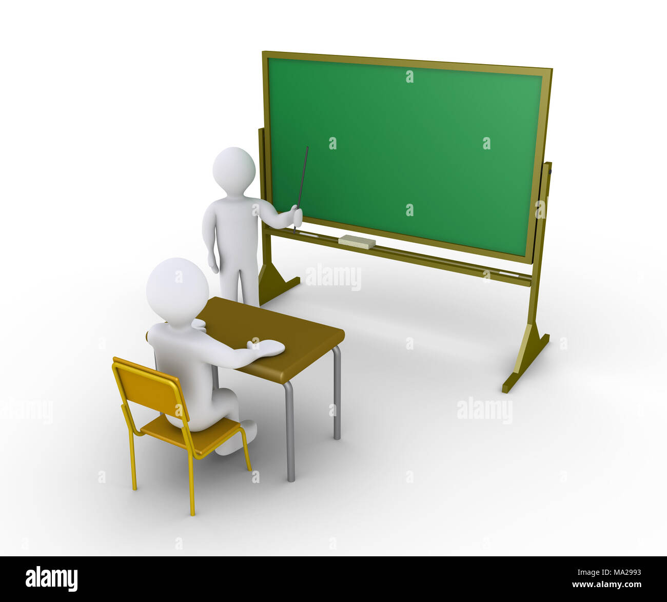 3d person sitting on chair and another is teaching Stock Photo - Alamy