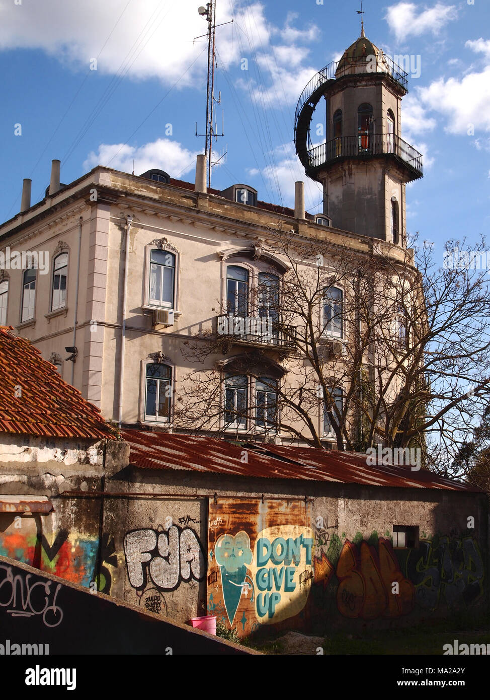 Thriving urban graffiti and street art scene in Lisbon, 2014 Stock ...