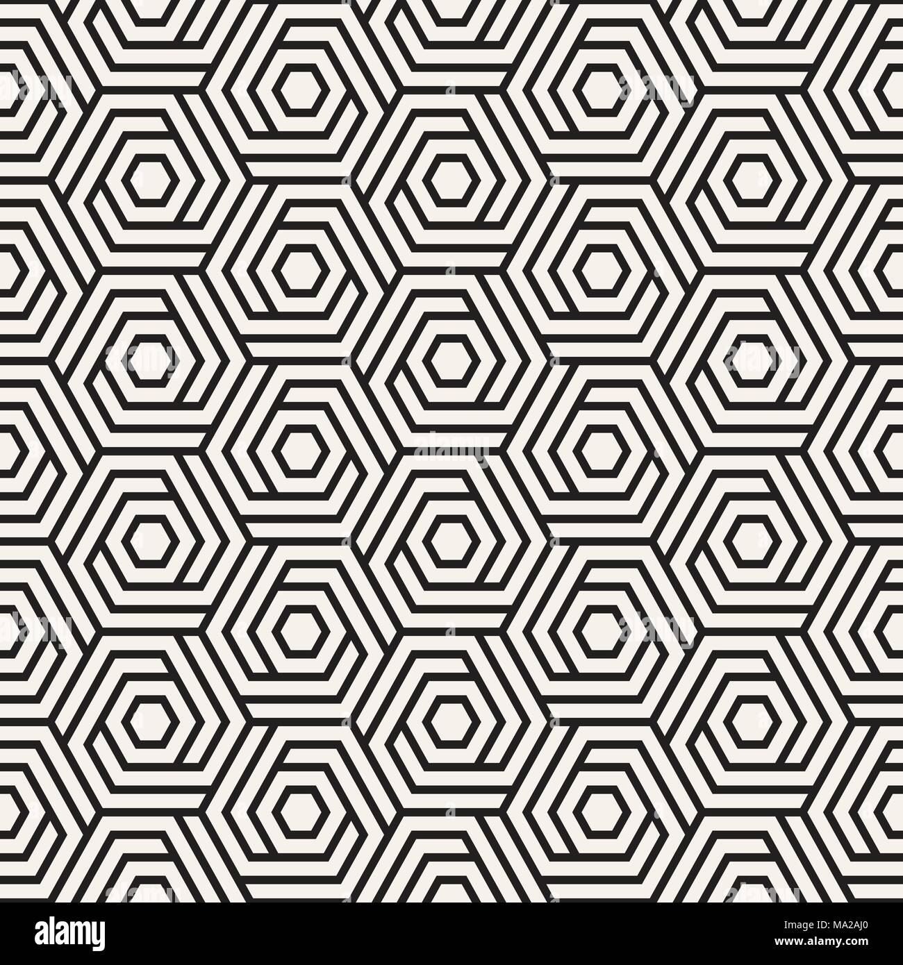 Vector seamless lattice pattern. Modern stylish texture with monochrome ...