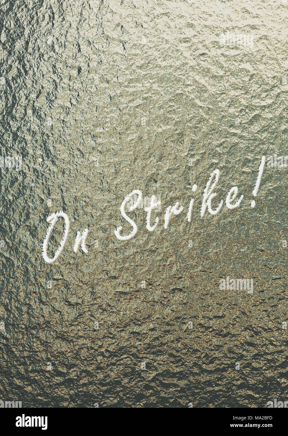 As strike notice. On a crystal .Close-up. 3D illustration Stock Photo ...