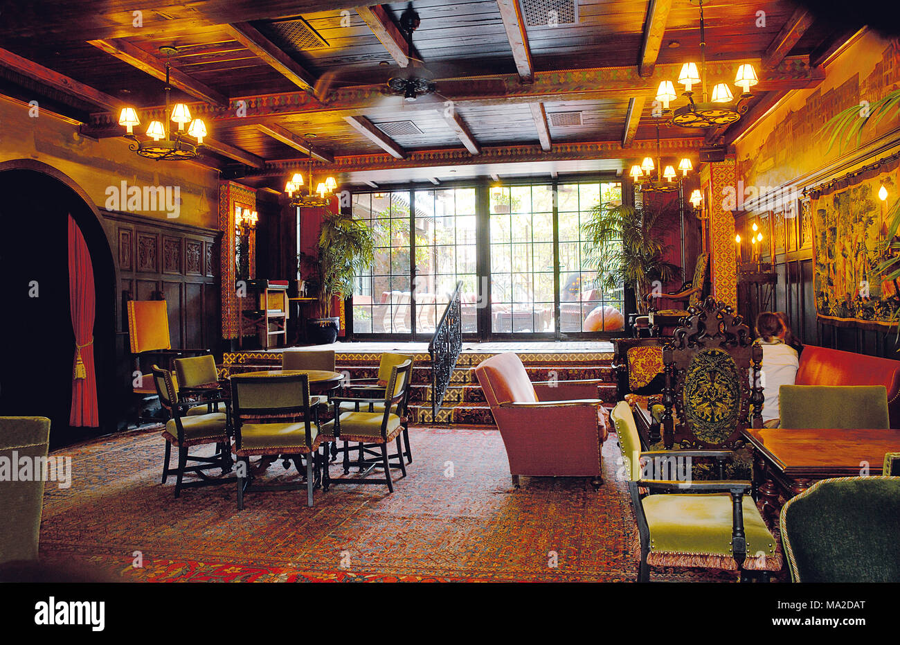 Interior of restaurant in Bowery Hotel, New York, USA Stock Photo - Alamy