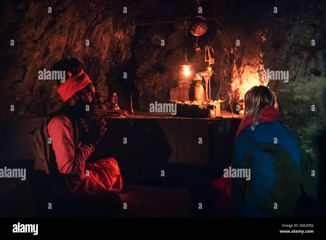 Sadhu cave india hi-res stock photography and images - Alamy