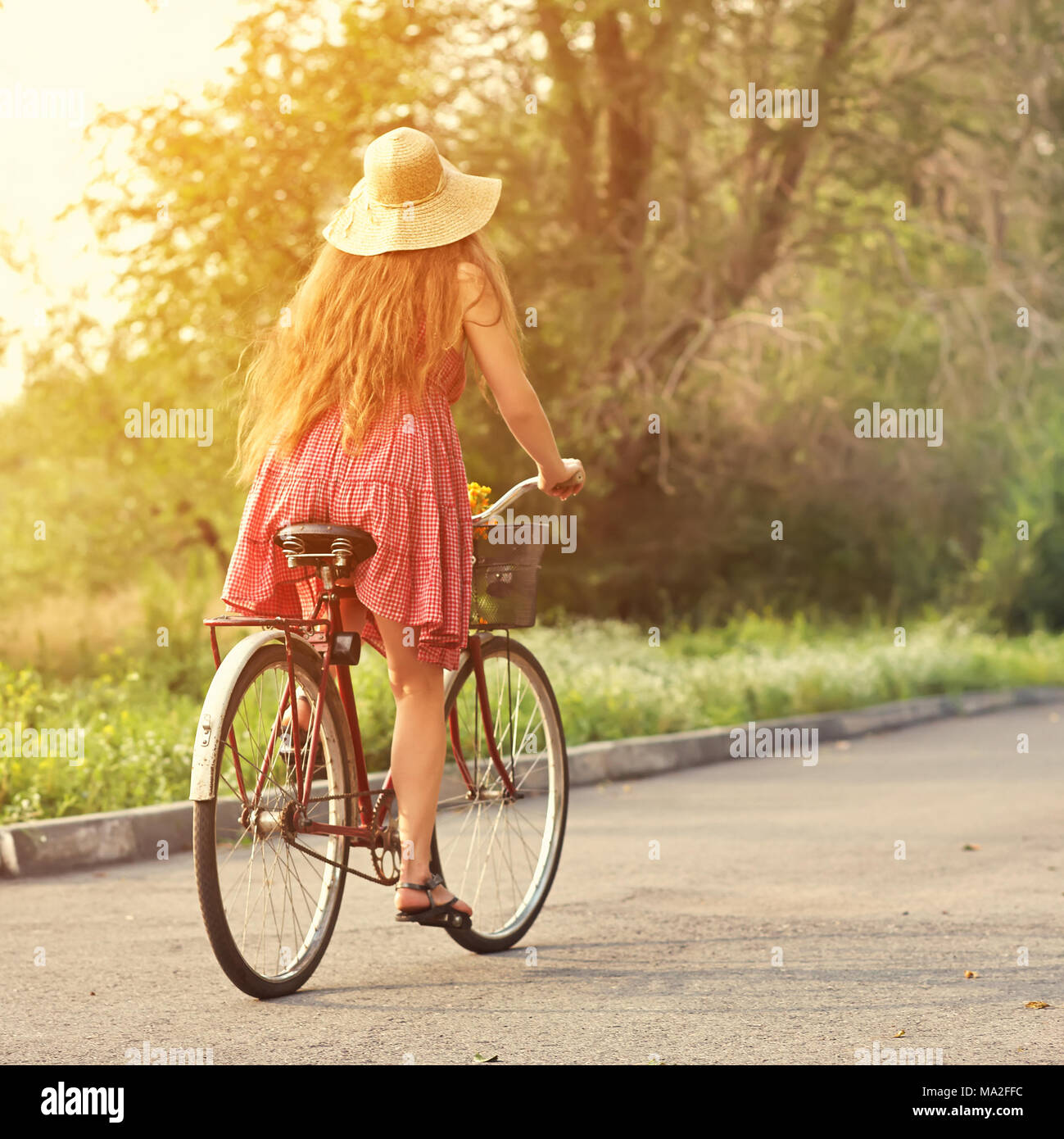 Pretty young female biker hi-res stock photography and images - Alamy