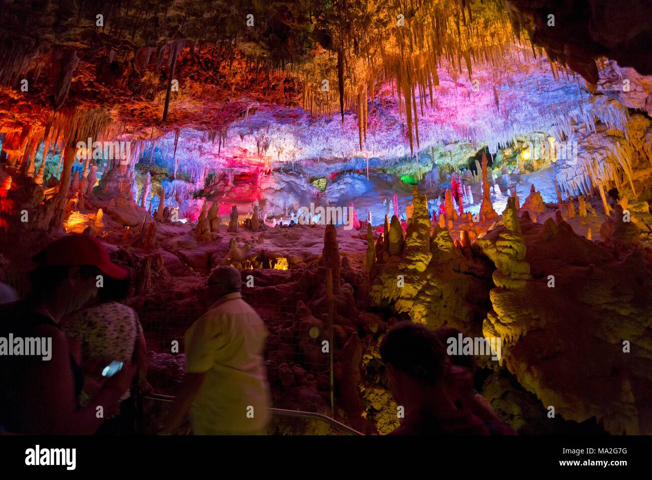 The colourful caves at Porto Cristo, Majorca Stock Photo - Alamy