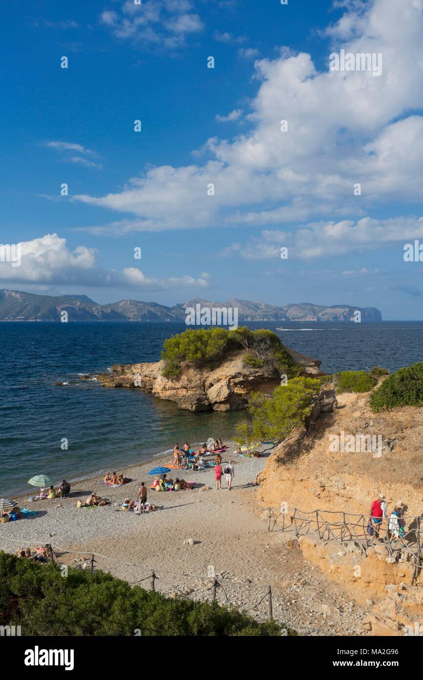 Platja S'Illot Beach on the northern coast of Majorca Stock Photo - Alamy