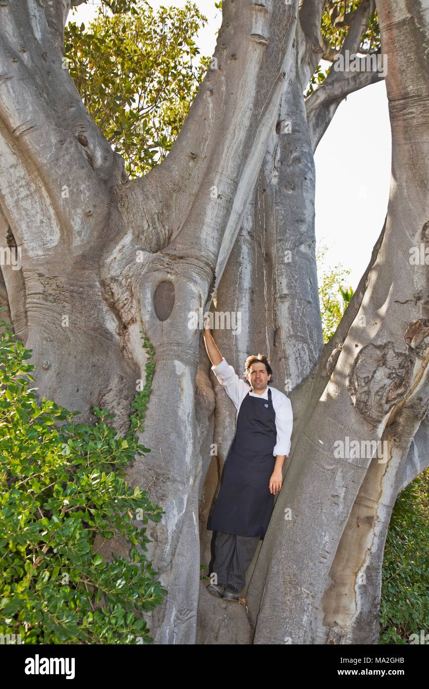 Ben Shewry in the grounds of his vegetable garden, chef and co-owner of ...