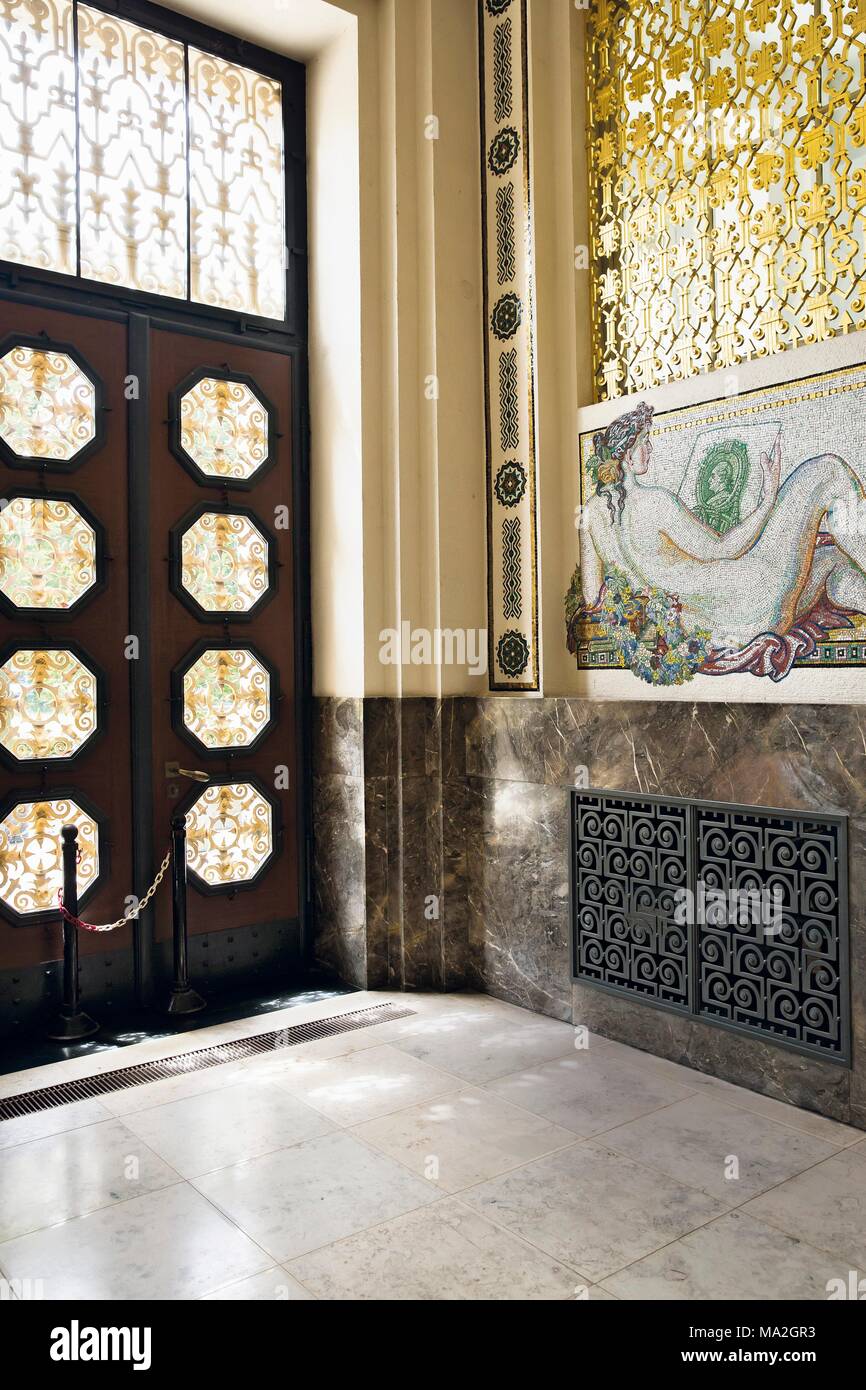 The entrance to the old building of the German National Library in ...