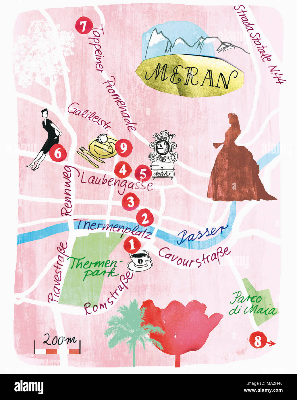 Adige map hi-res stock photography and images - Alamy