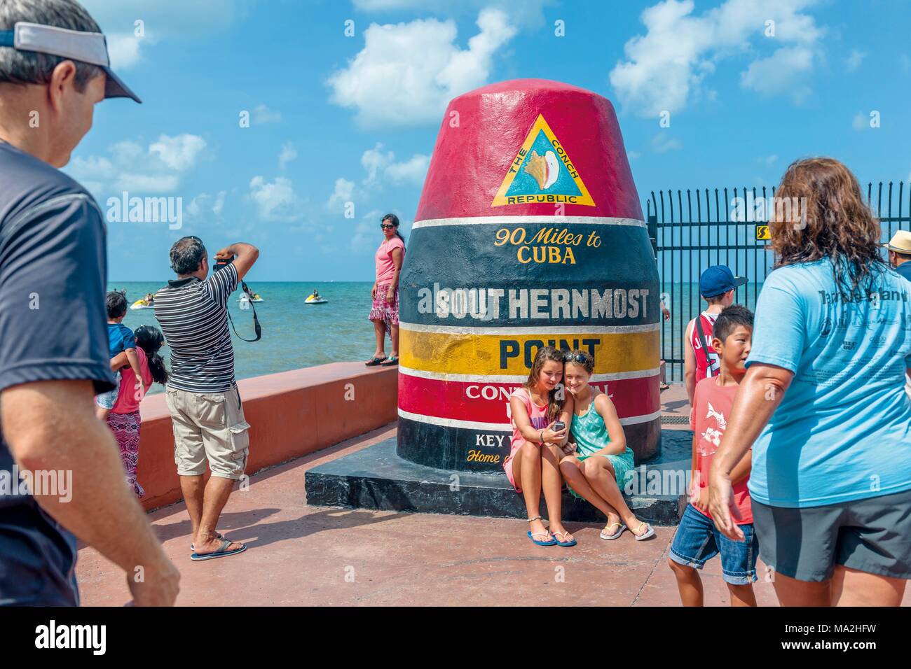 The most southern point in the USA, Key West, Keys, Florida Stock Photo ...