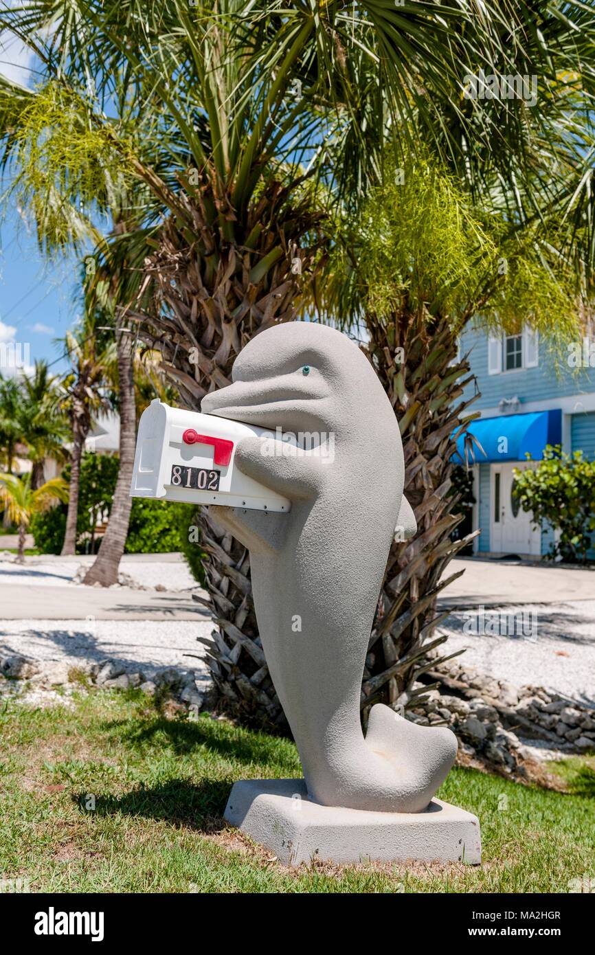 Mail box shaped like dolphin, Florida Panhandle, USA Stock Photo - Alamy