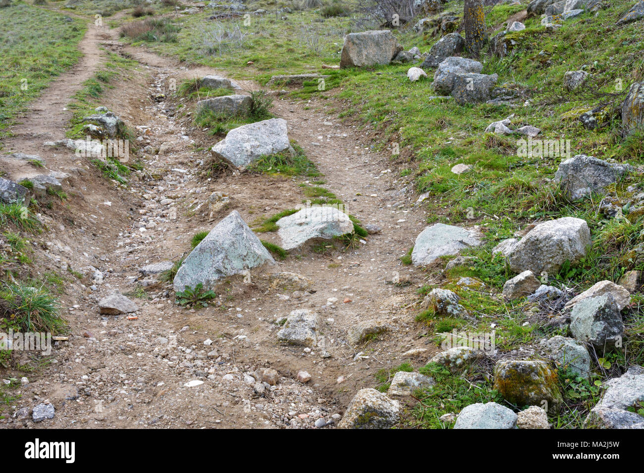 Rough path up hill hi-res stock photography and images - Alamy