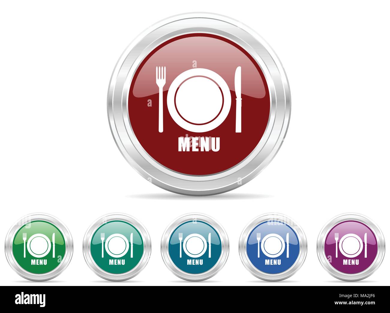 restaurant menu web icon vector set Stock Vector Image & Art - Alamy