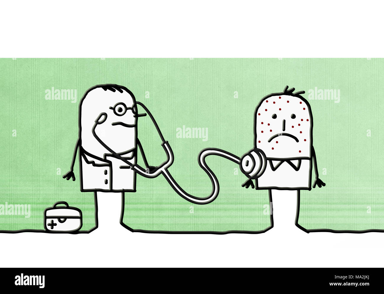 Sick line drawing hi-res stock photography and images - Alamy