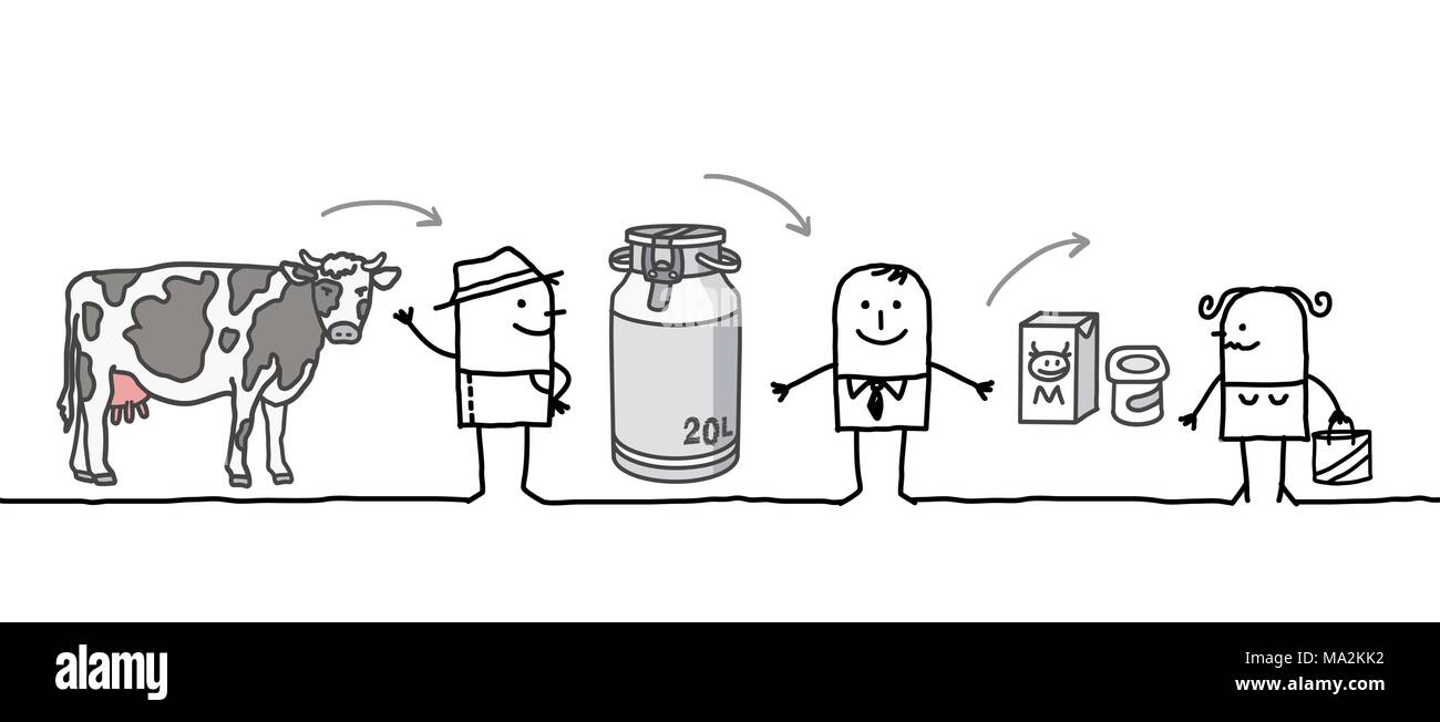 Vector cartoon farmer characters Cut Out Stock Images & Pictures - Alamy