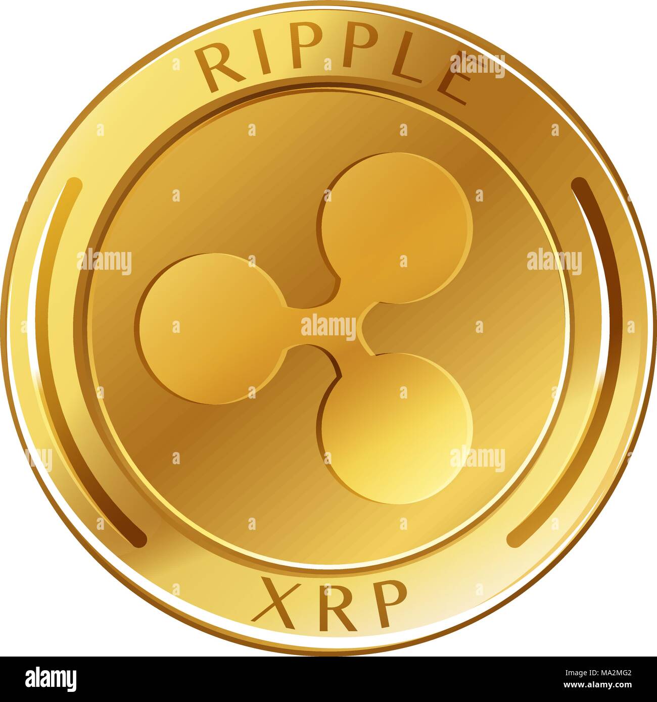 Golden coin on white background illustration Stock Vector Image & Art ...