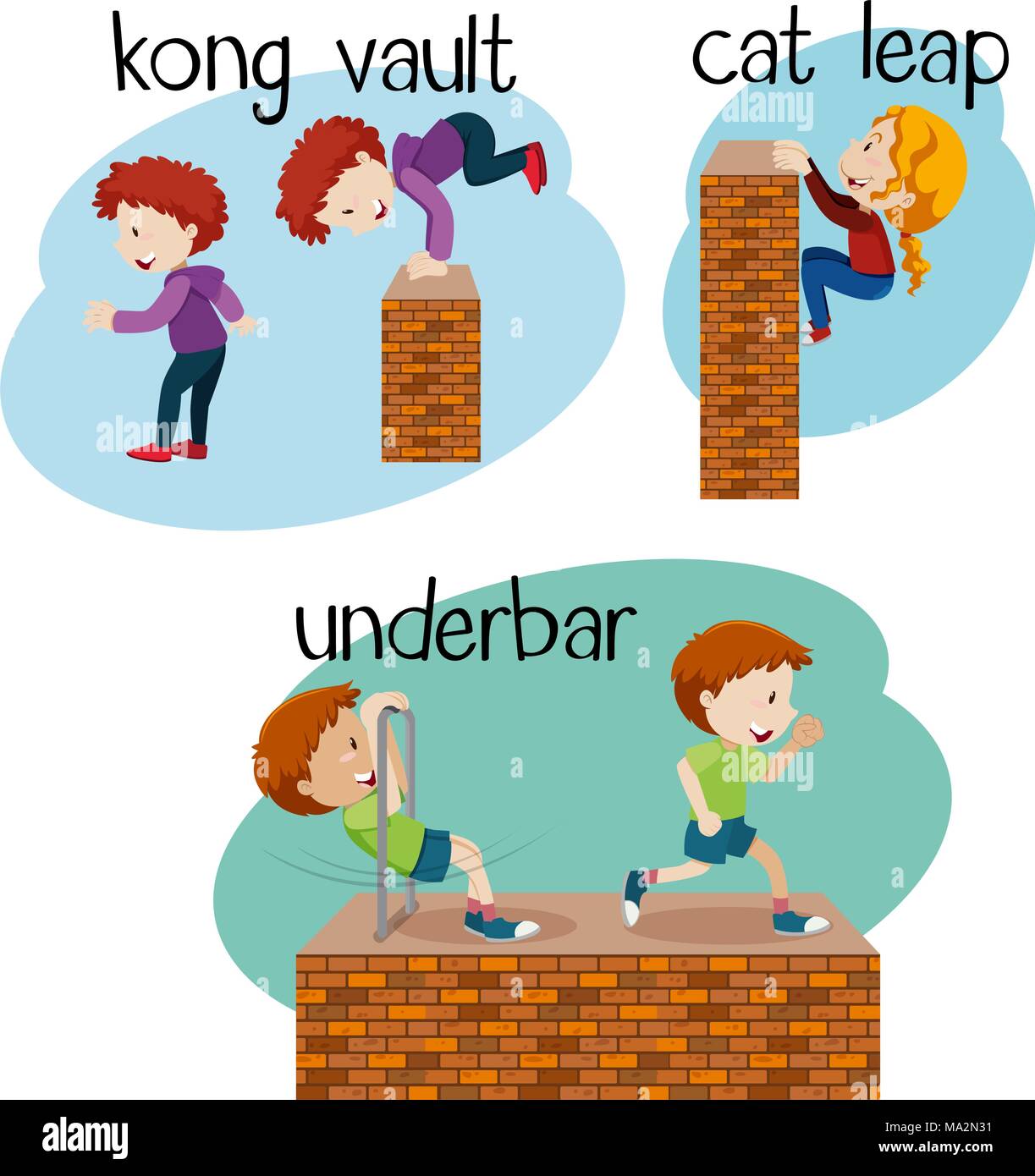 Different words for free running illustration Stock Vector Image & Art ...