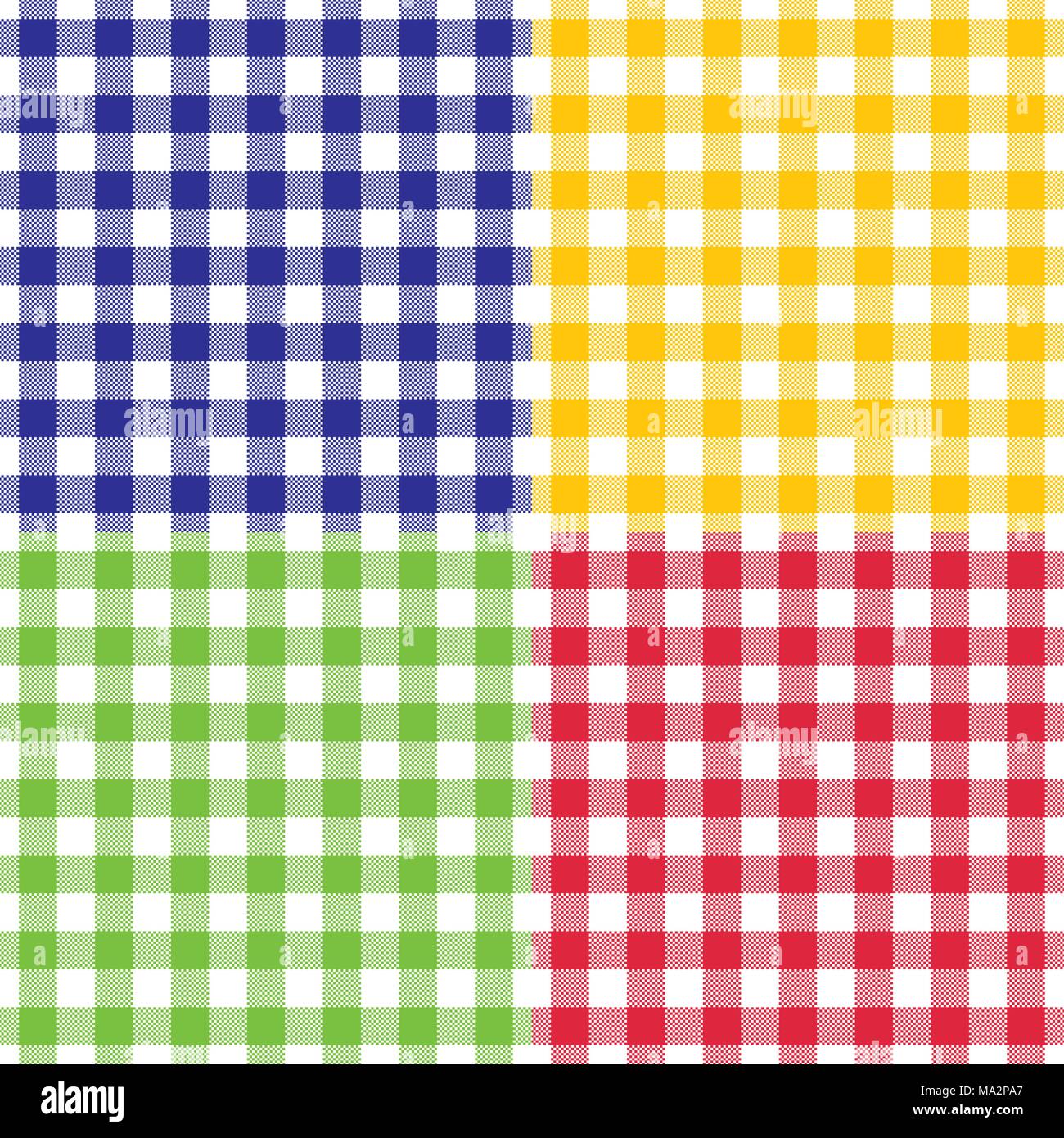 Gingham seamless pattern. Isolated, easy editable Stock Vector Image ...