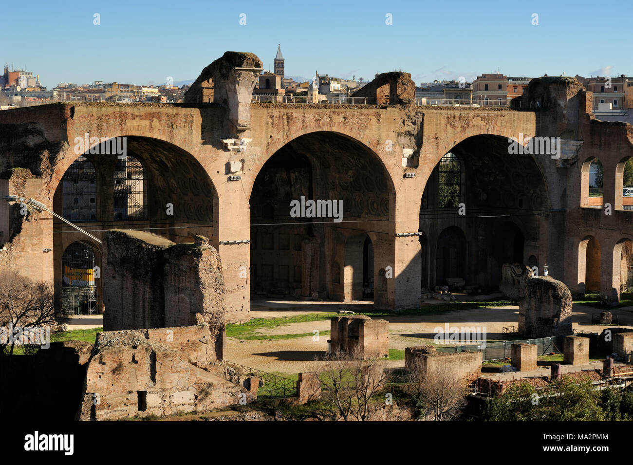 Basilica maxentius constantine forum romanum hi-res stock photography ...