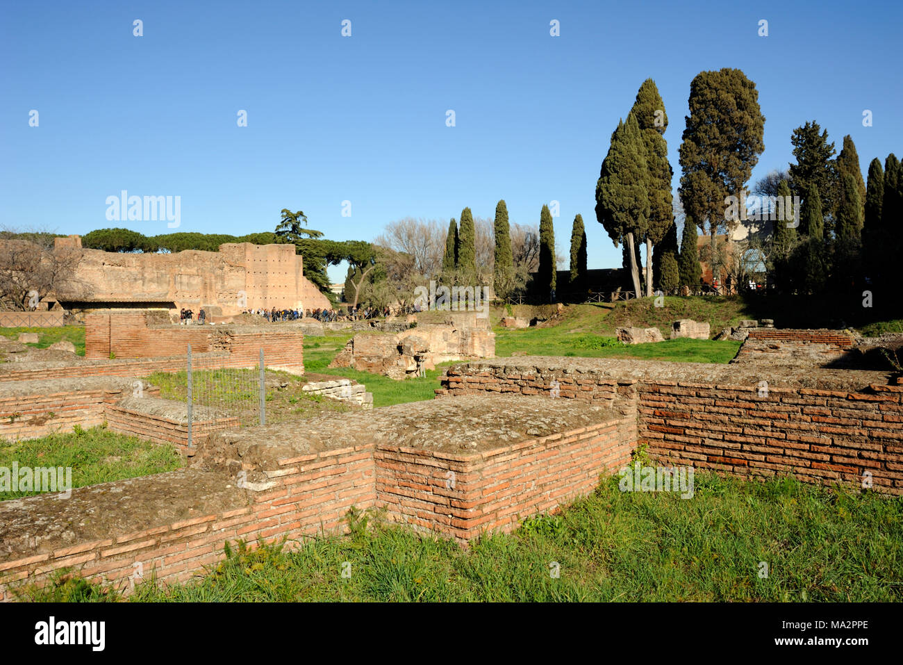 Italy, Rome, Palatine Hill, Domus Augustana, peristyle Stock Photo - Alamy