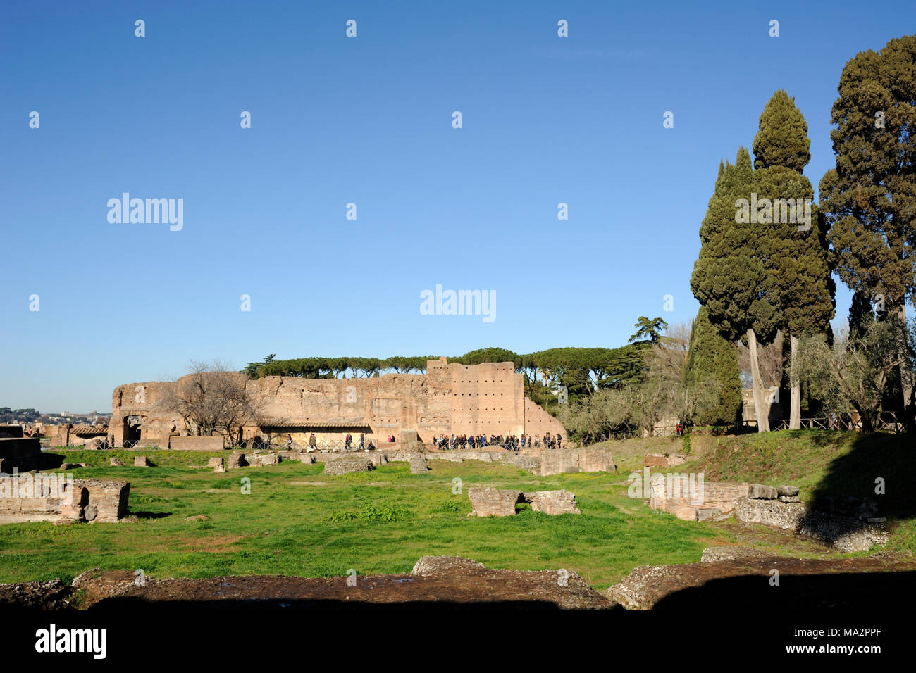 Italy, Rome, Palatine Hill, Domus Augustana, peristyle Stock Photo - Alamy