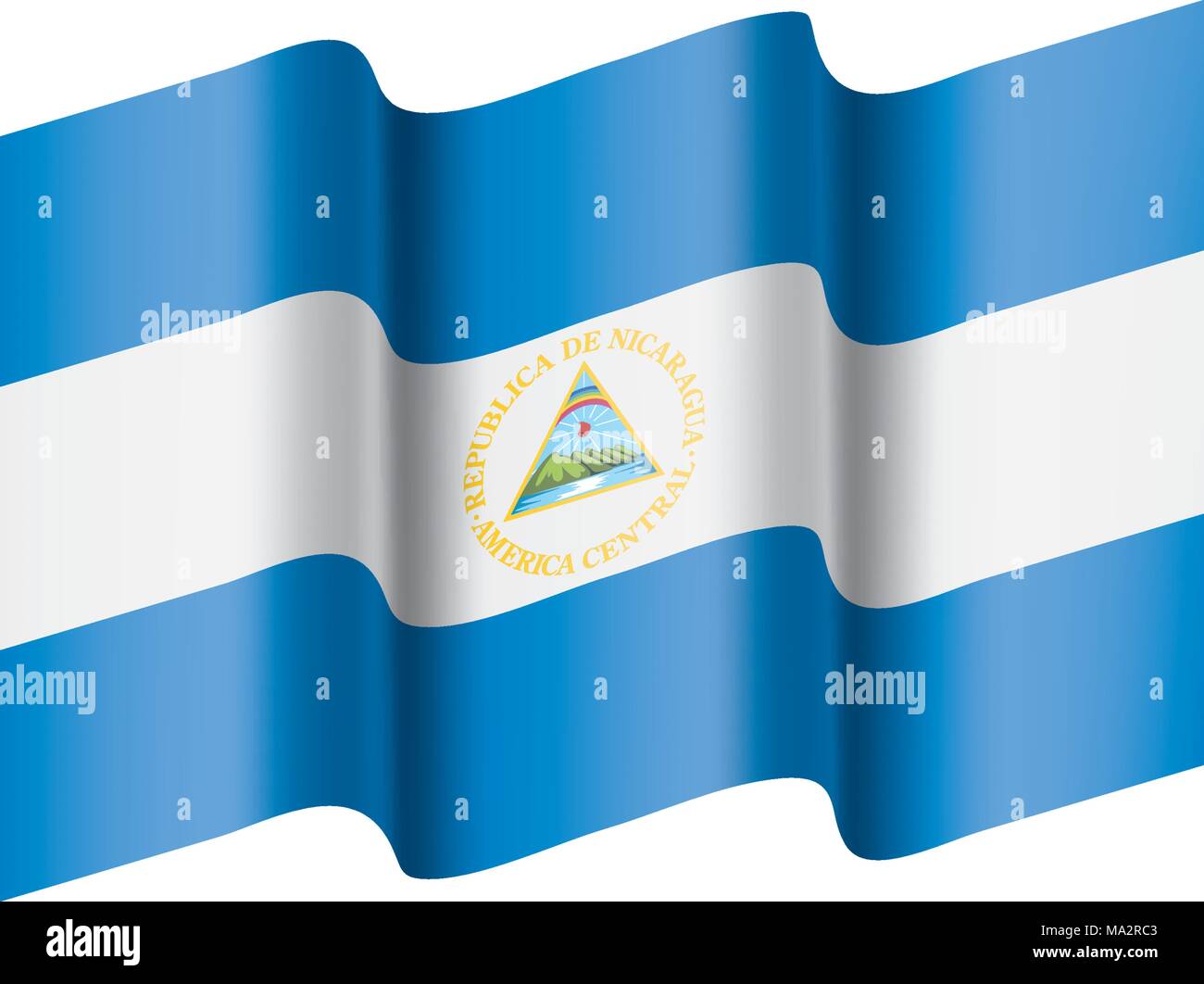 Nicaragua flag, vector illustration Stock Vector Image & Art - Alamy