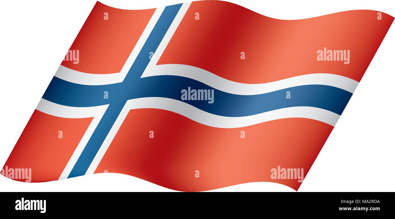 Norway flag, vector illustration Stock Vector Image & Art - Alamy