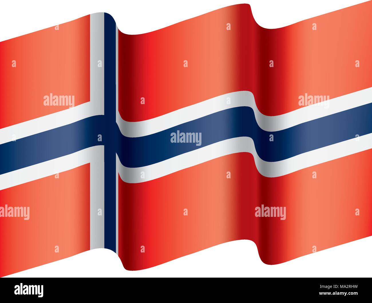Norway flag, vector illustration Stock Vector Image & Art - Alamy