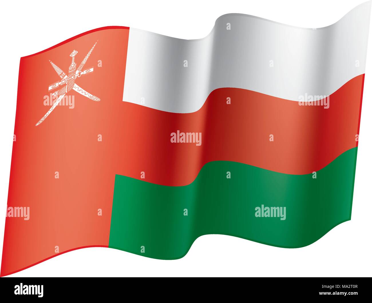 Oman flag, vector illustration Stock Vector Image & Art - Alamy